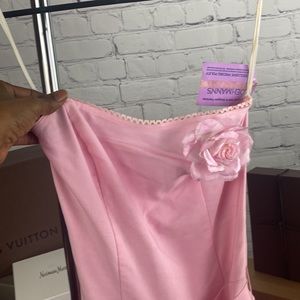 Ruby Rox | Dresses | Ruby Roz Pink Strapless Dress With Pink Rose ...
